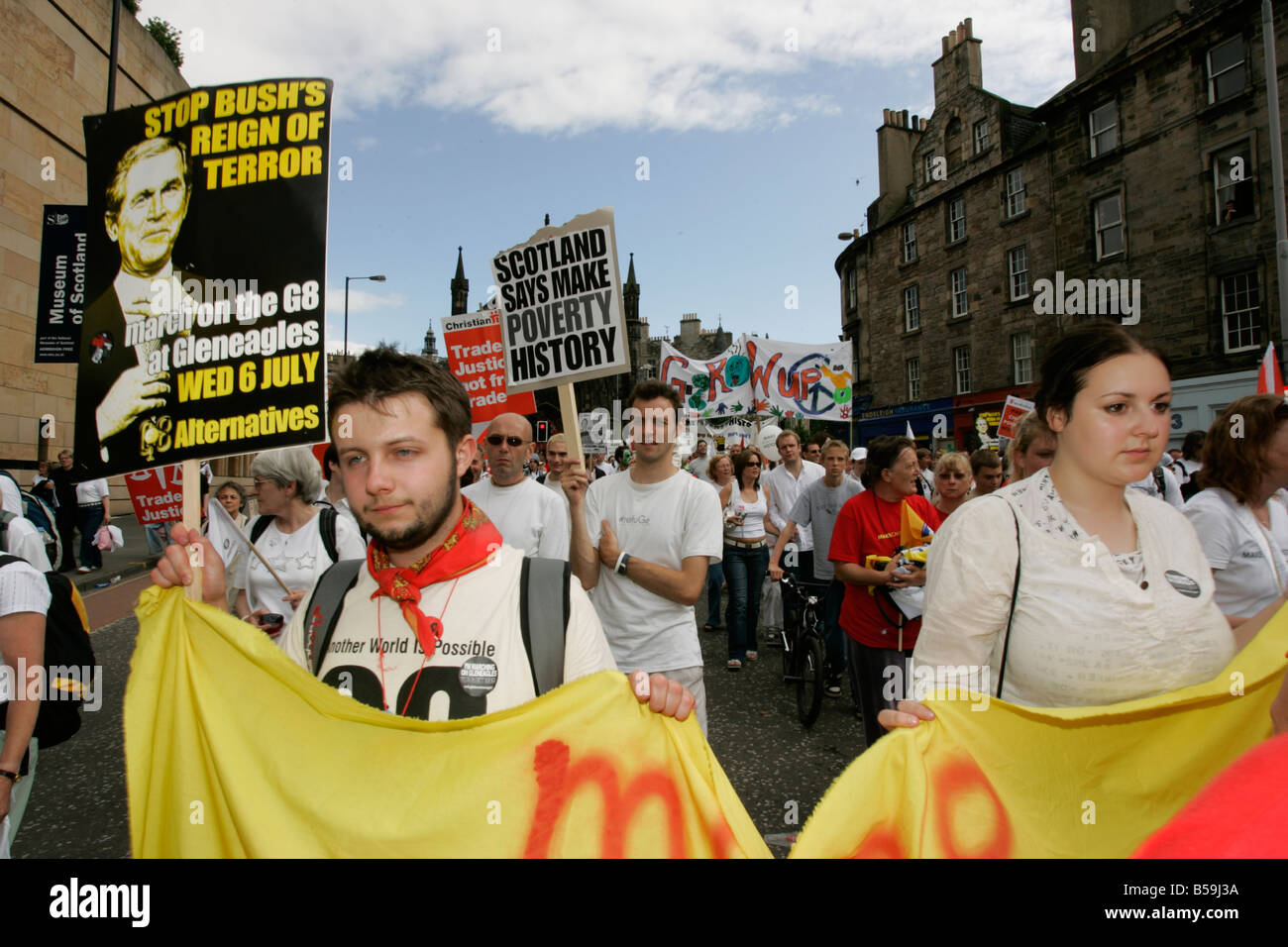 Make Poverty History, Edinburgh 2005 Stock Photo - Alamy