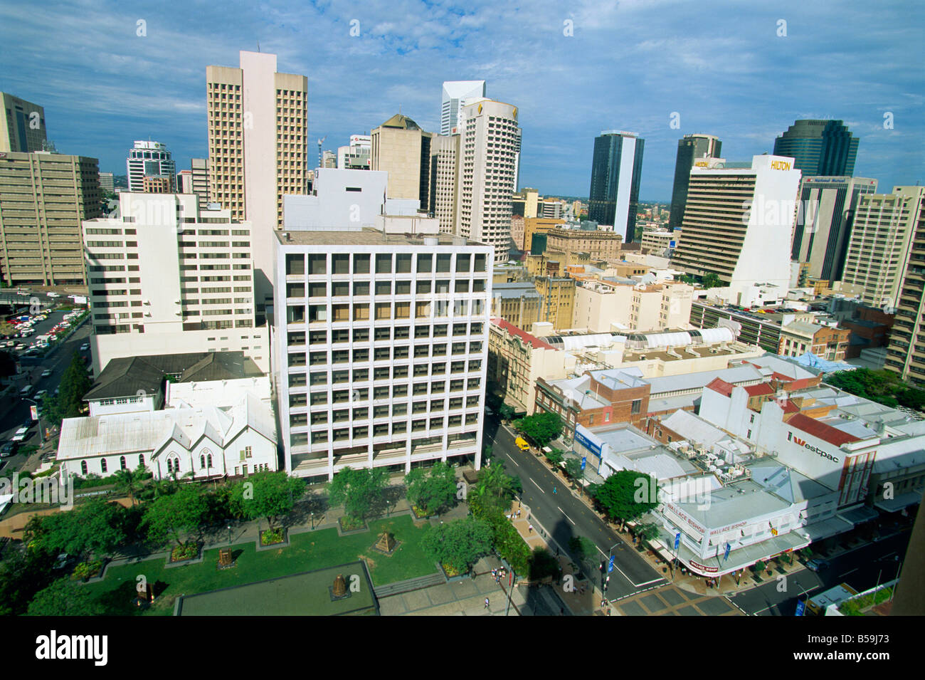 The skyline from City Hall looking towards King George Square and ...
