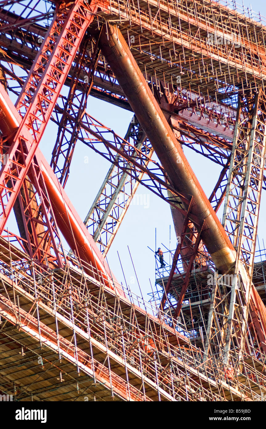 Scaffolding erector Working on the Forth Rail Bridge North Queensferry ...