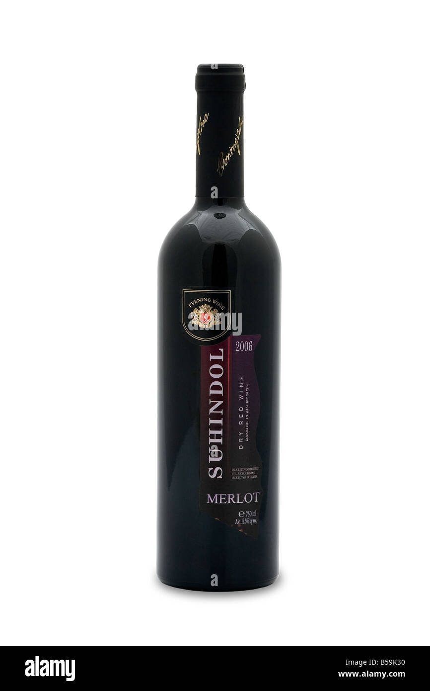 suhindol merlot dry red wine bulagaria danube region Stock Photo - Alamy
