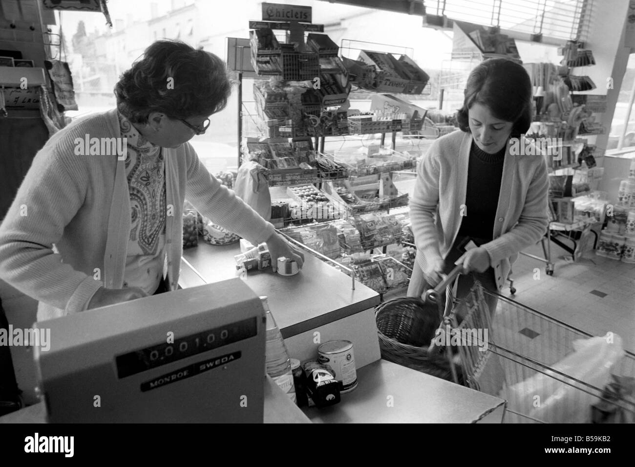 1970s france supermarket Black and White Stock Photos & Images - Alamy