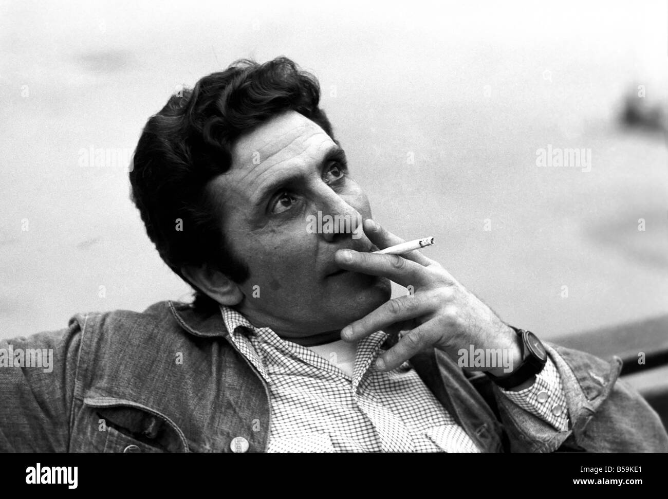 French star singer Gilbert Becaud in Strasbourg, France. April 1975 75 ...