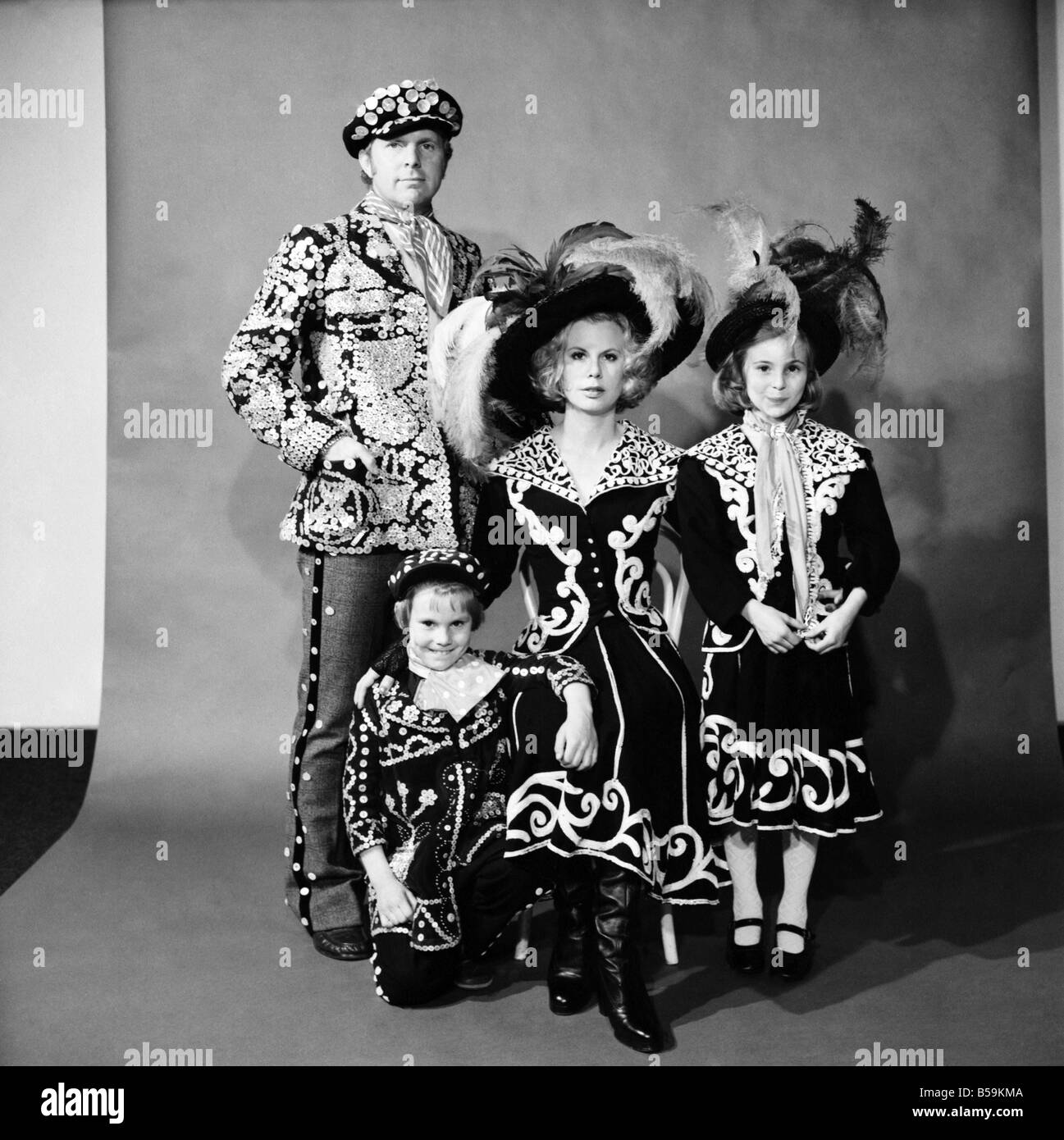 Bobby Moore West Ham & England footballer pictured with family in fancy ...