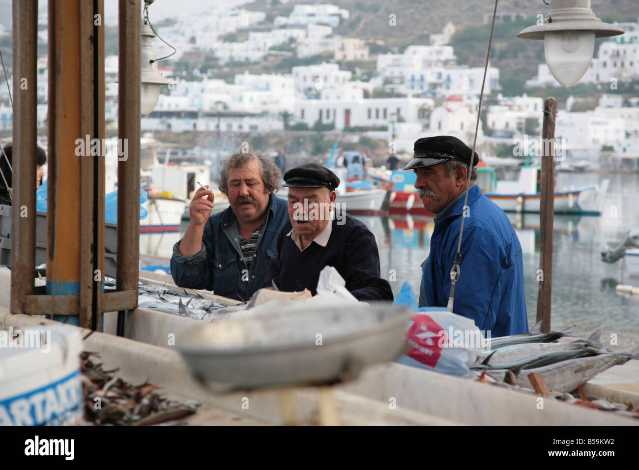 Fish market mykonos greece hi-res stock photography and images - Alamy
