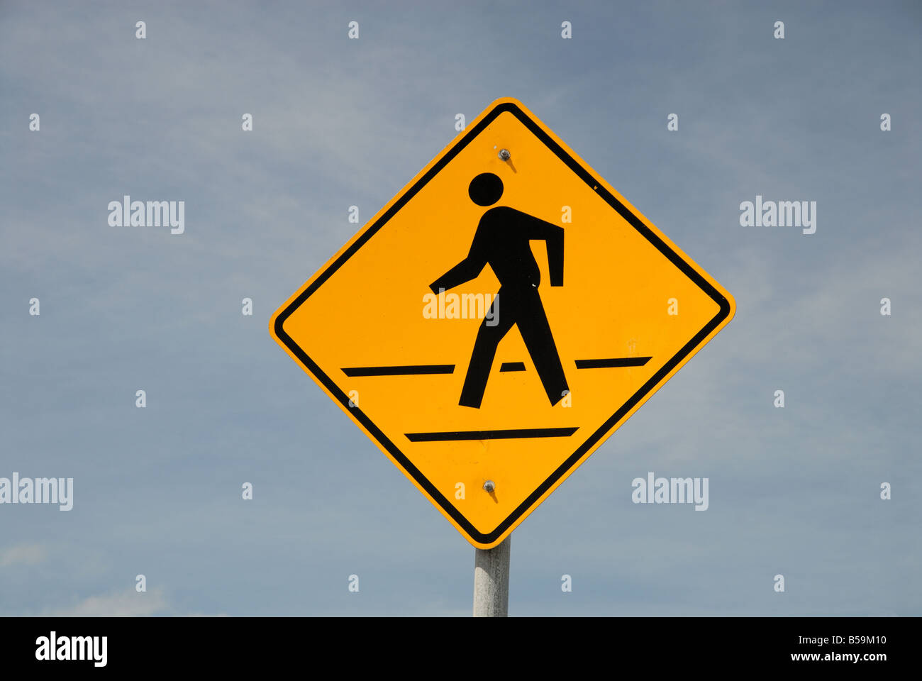 Crosswalk warning sign hi-res stock photography and images - Alamy