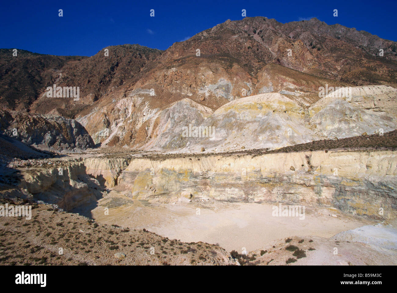 Volcanic crater Lakki Nissyros Dodecanese Greek Islands Greece Europe ...