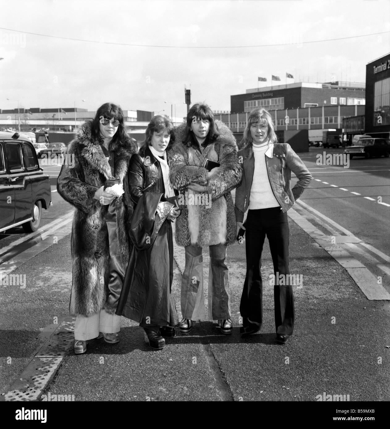 Pop Group: The Sweet pop group left Heathrow Airport for Copenhagen at ...