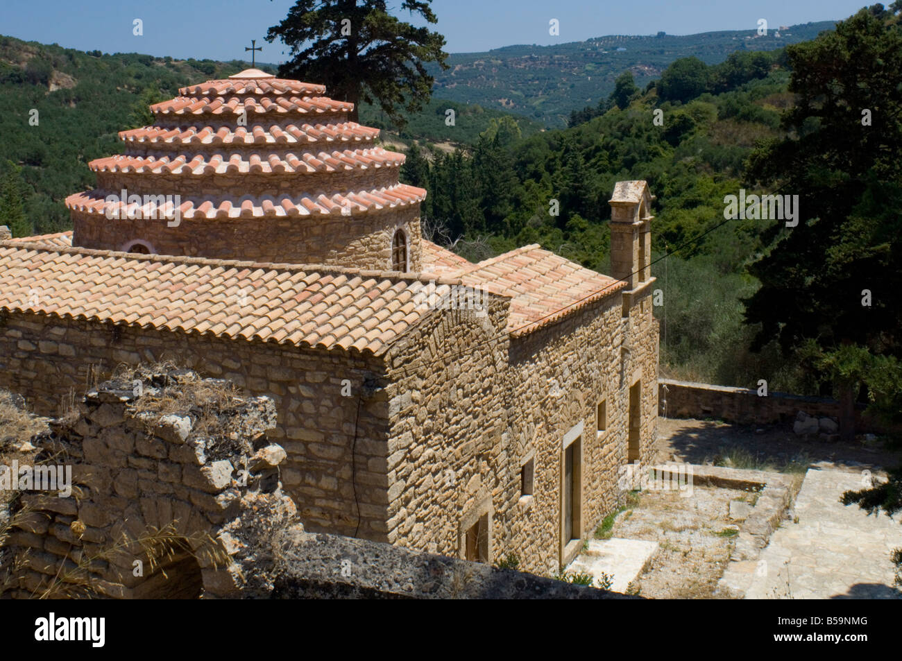A view of the rotunda on the stone Church of the Archangel Michael in ...