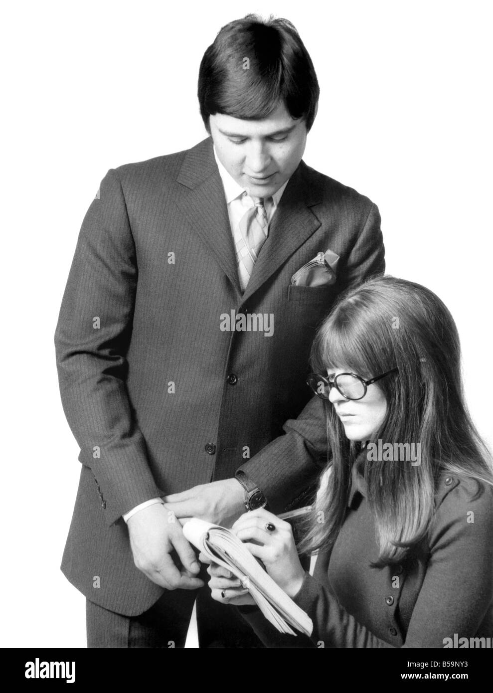 Boss speaking office Black and White Stock Photos & Images - Alamy