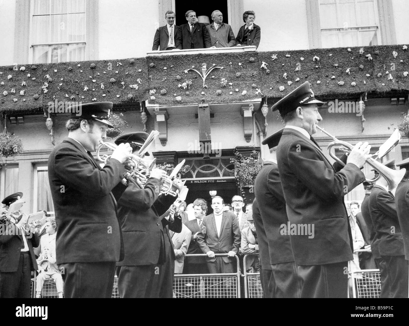 Durham Miners Gala A colliery band march through the city with Harold ...