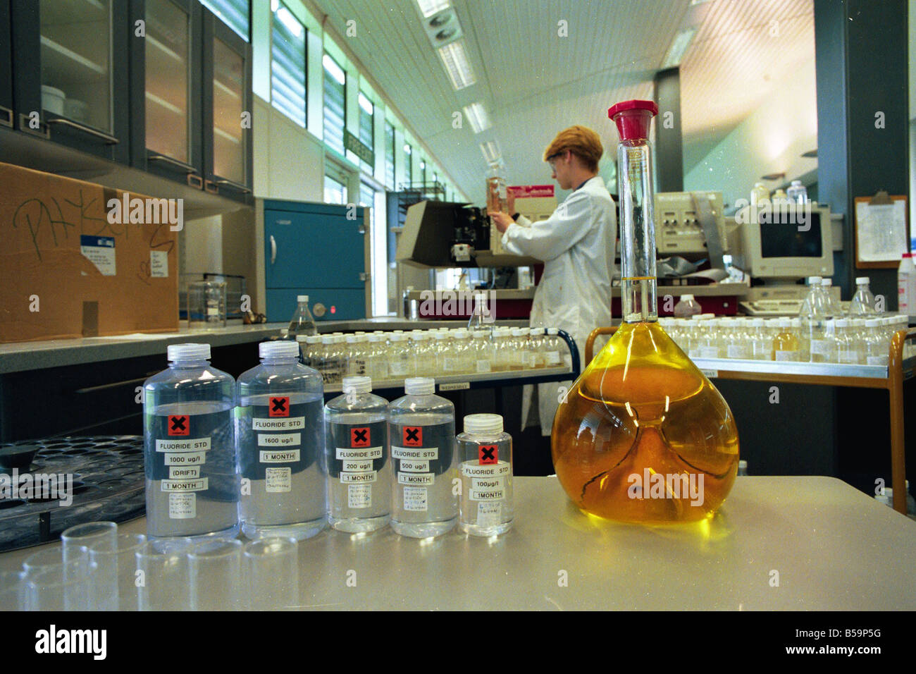 A series of pictures which show water from source in a reservior to tap ...