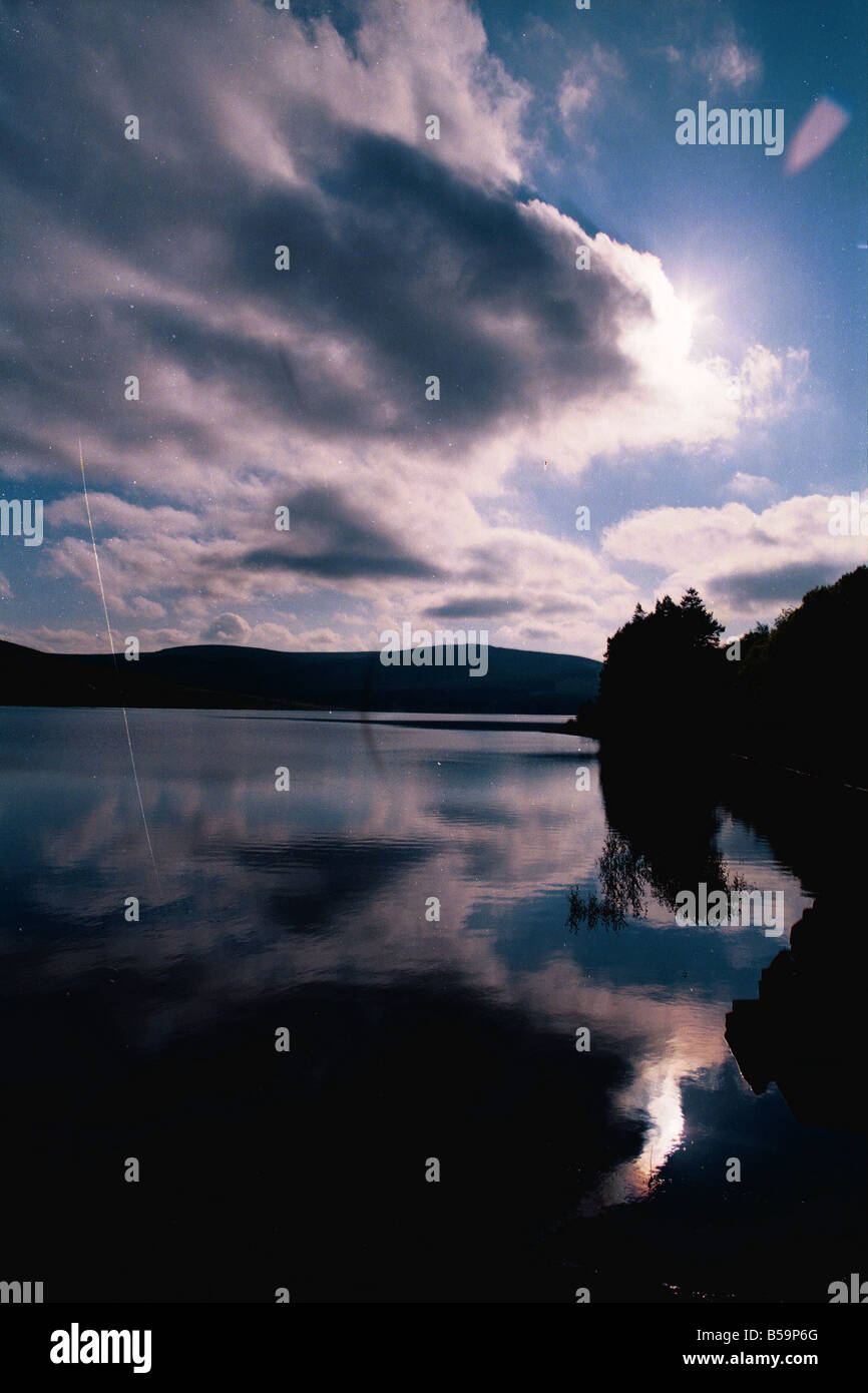 A series of pictures which show water from source in a reservior to tap ...