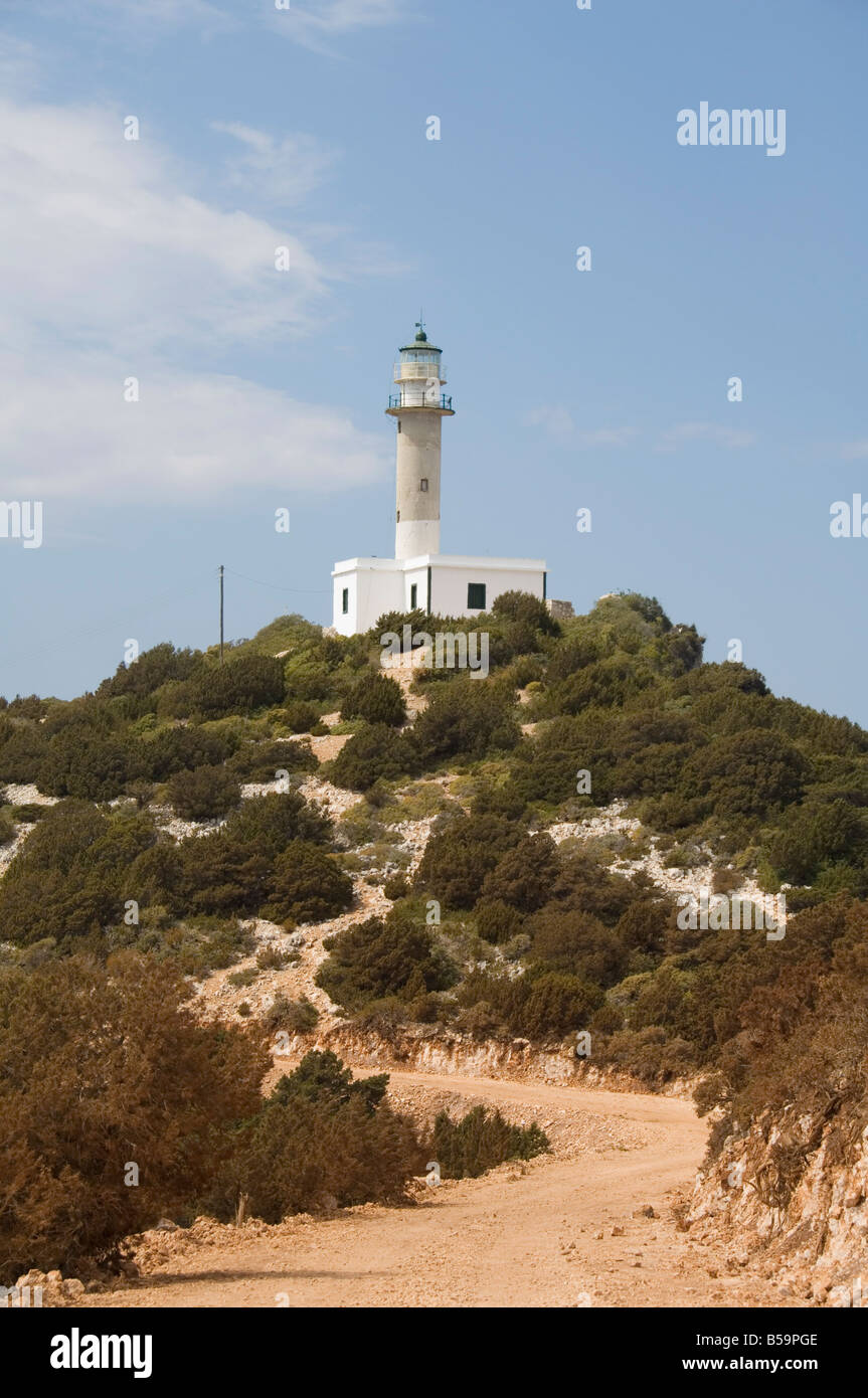 Lighthouse at Cape Lefkatas, Lefkada (Lefkas), Ionian Islands, Greek ...