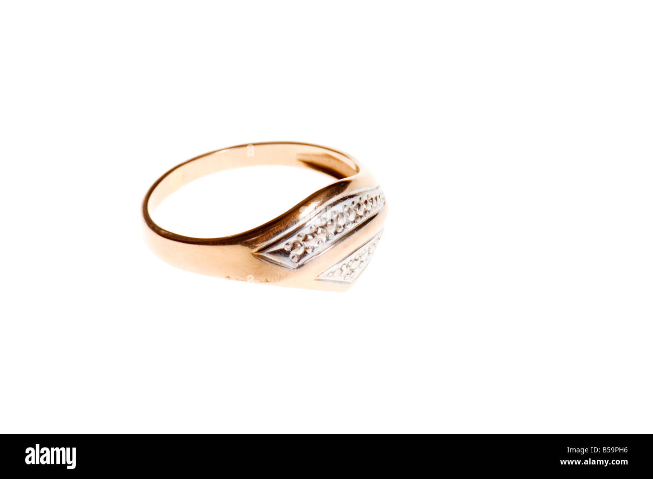 object on white Gold rings Stock Photo - Alamy