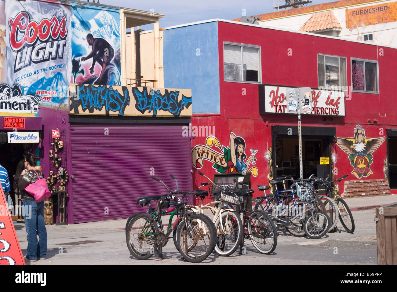 Eclectic store fronts in Venice Beach, California Stock Photo - Alamy