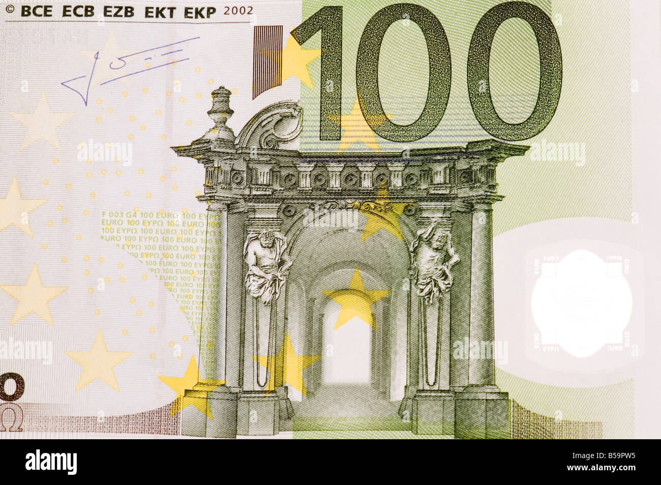 object on white European bank paper Stock Photo - Alamy