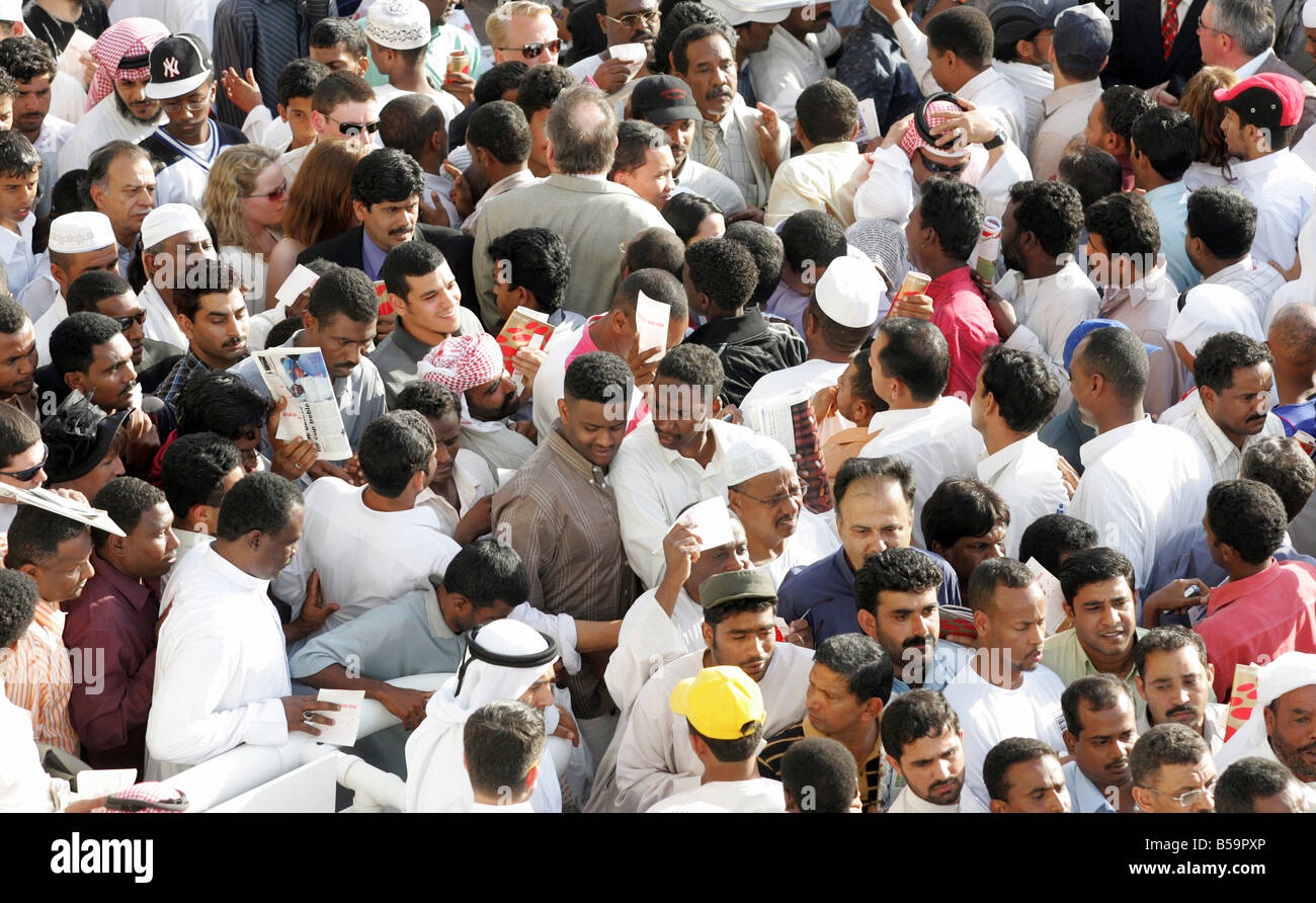 Crowds in Dubai, United Arab Emirates Stock Photo - Alamy