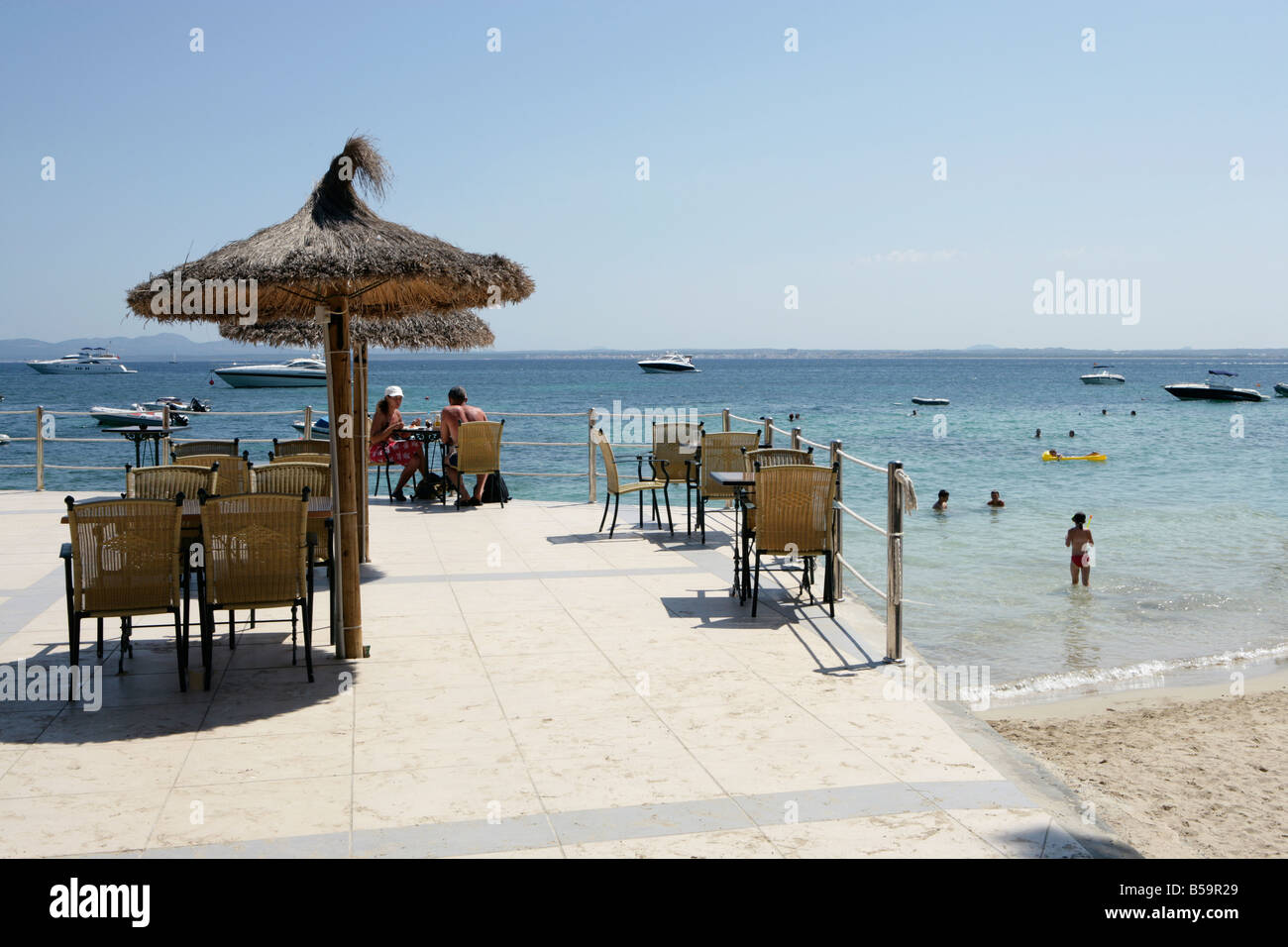 Mallorca sea terrace hi-res stock photography and images - Alamy