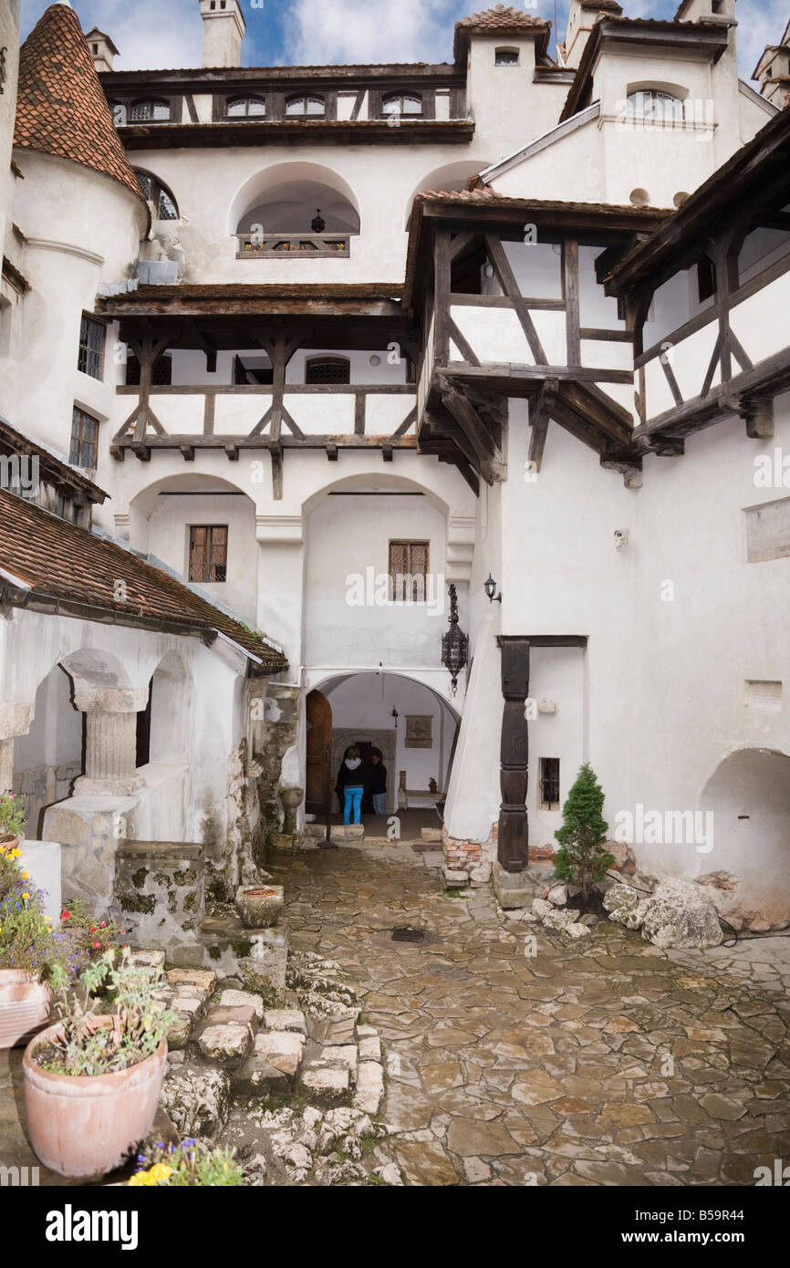 Bran Transylvania Romania Europe Dracula s Castle inner courtyard Stock ...