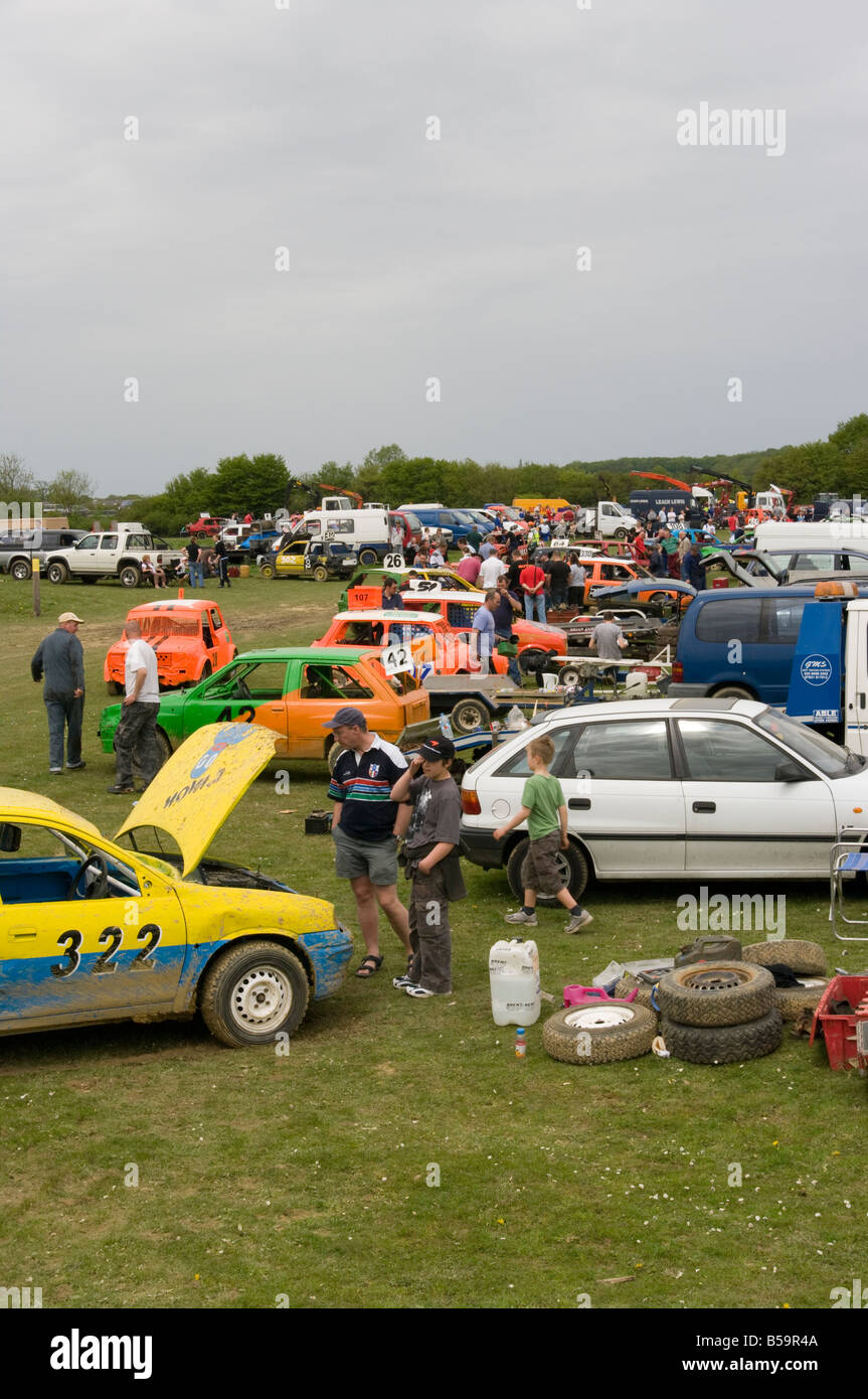 Pit Area Smallfield Raceway Surrey Stock Photo - Alamy