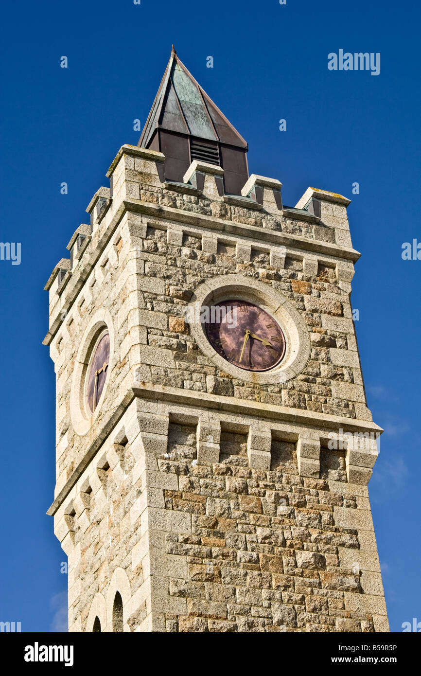 Porthleven clock tower cornwall hi-res stock photography and images - Alamy