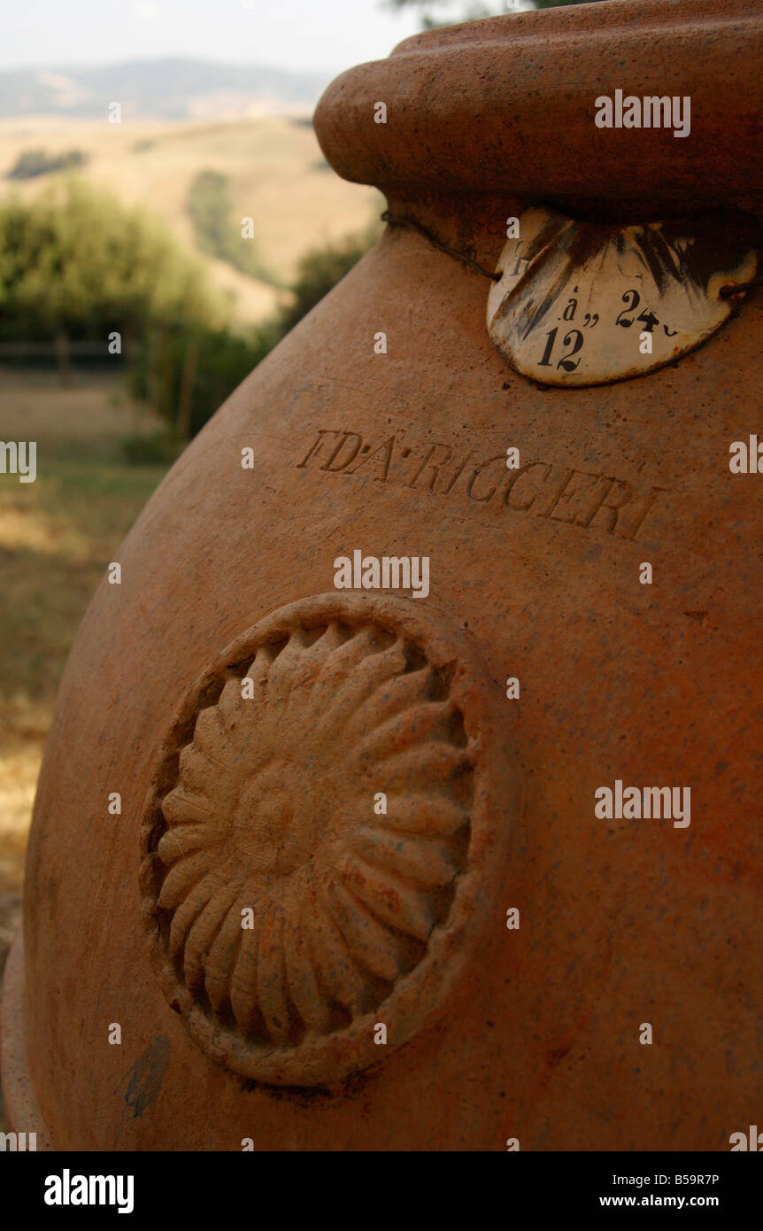 Terracotta Tuscan plant pot Tuscany Italy Stock Photo - Alamy
