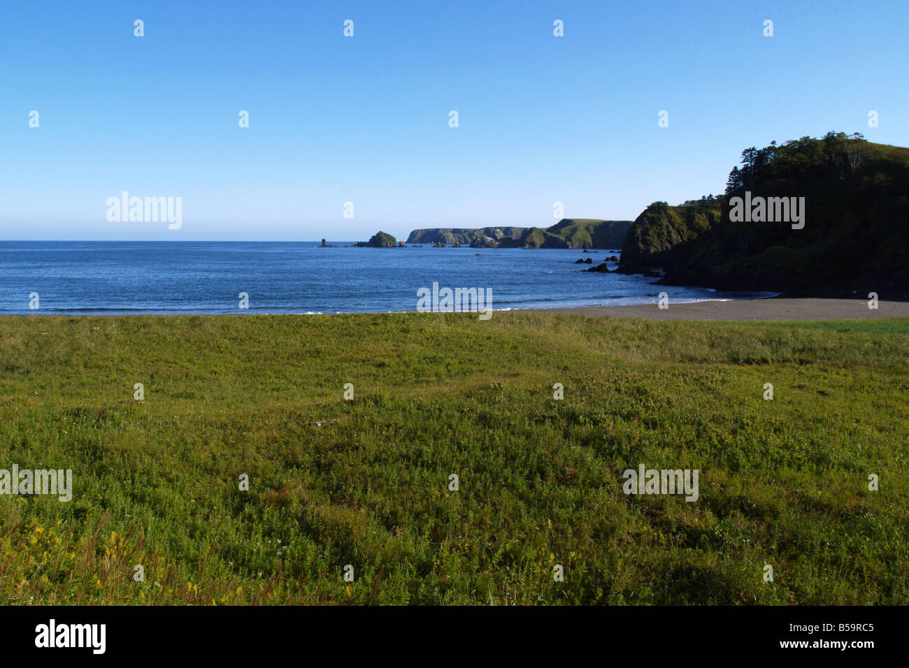 Oceanic bay of Shikotan island Stock Photo - Alamy