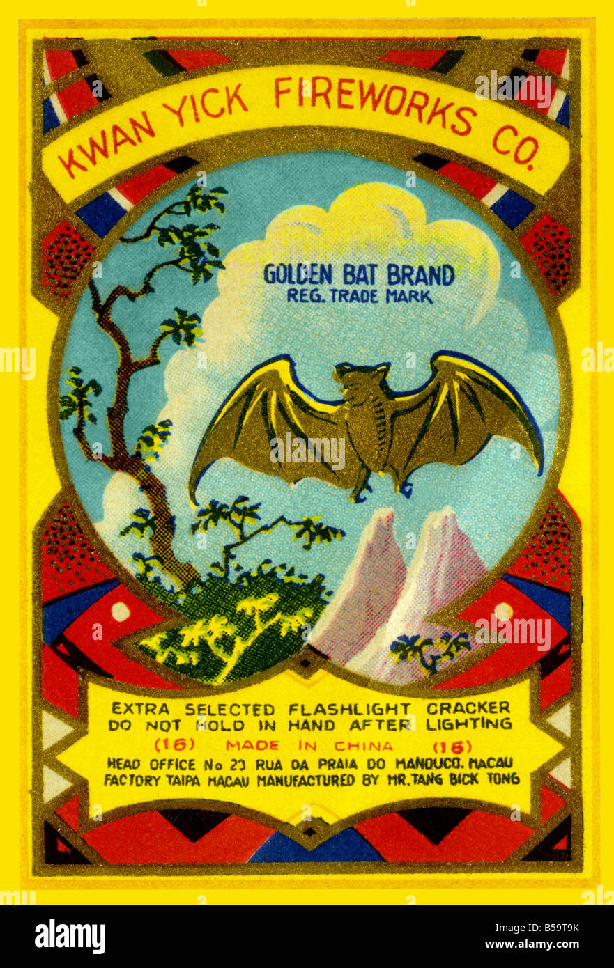 Golden Bat Firecrackers Stock Photo - Alamy