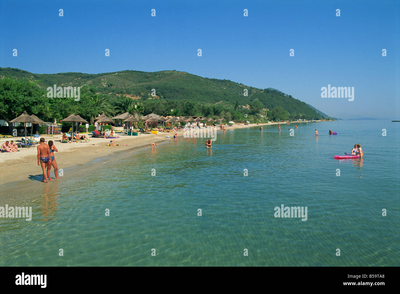 Moraitika Beach Corfu Ionian Islands Greece H P Merten Stock Photo - Alamy