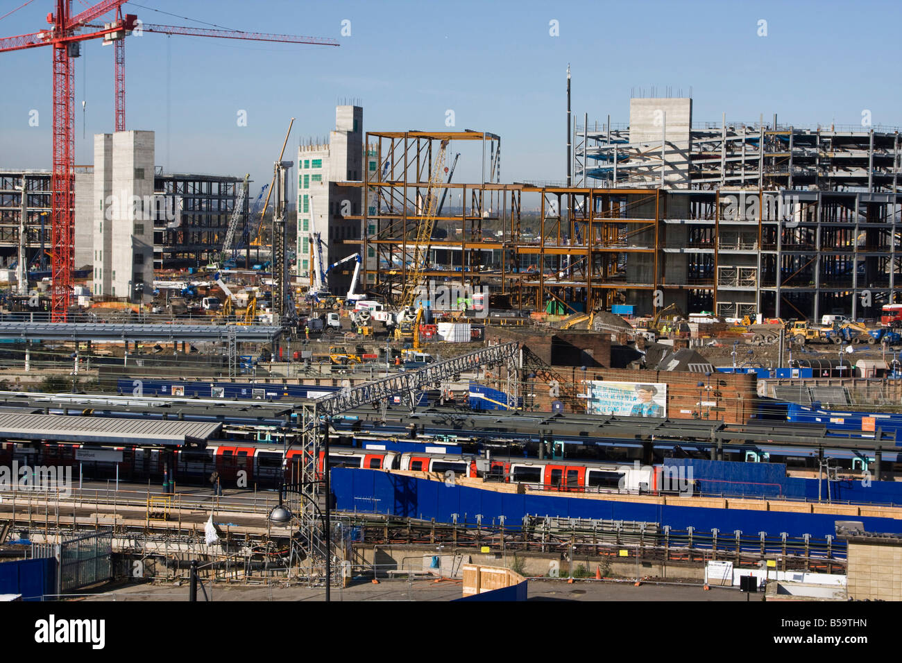 London 2012 Olympic Infrastructure Construction site Stratford London ...