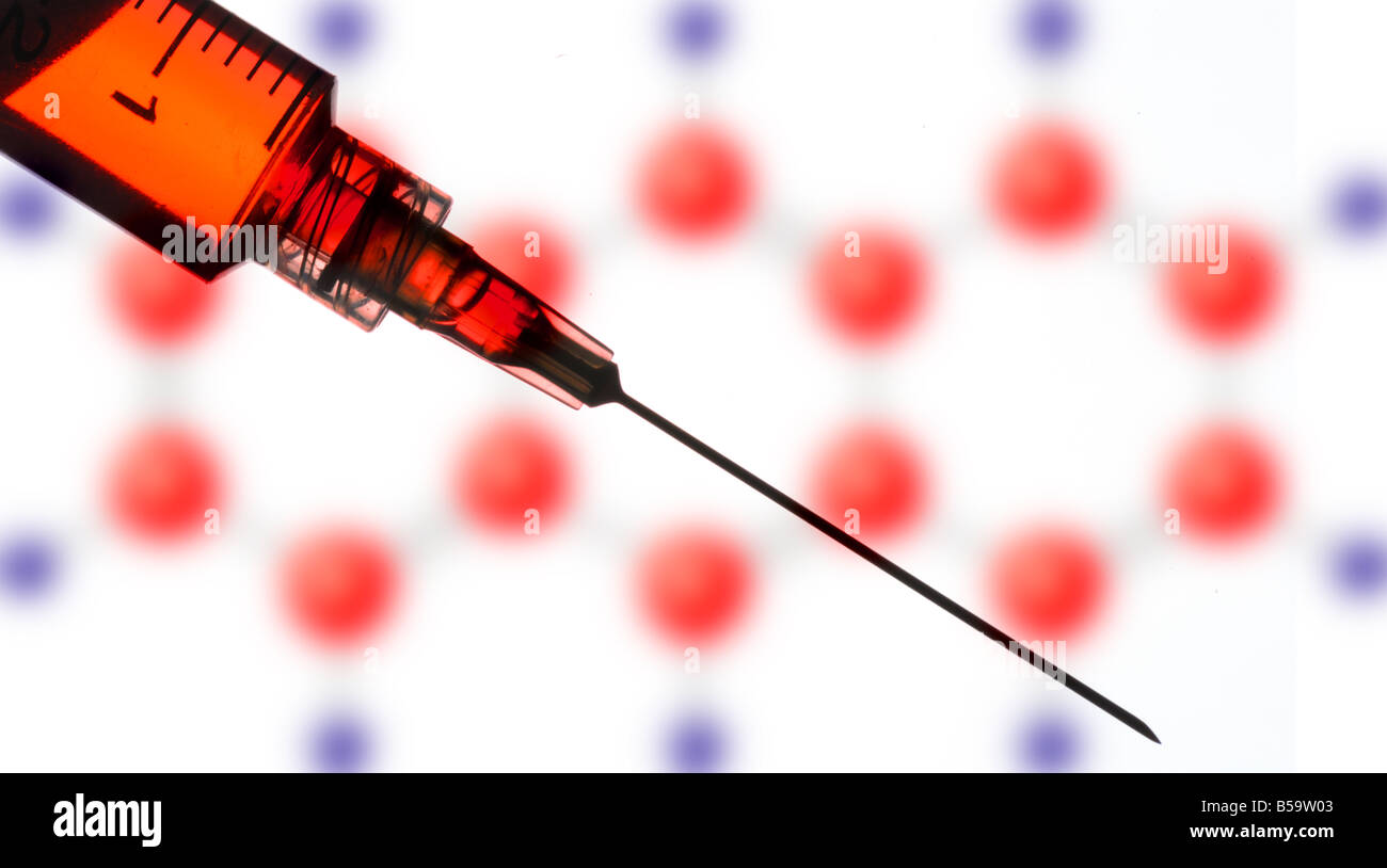 Hypodermic needle medical background Stock Photo - Alamy