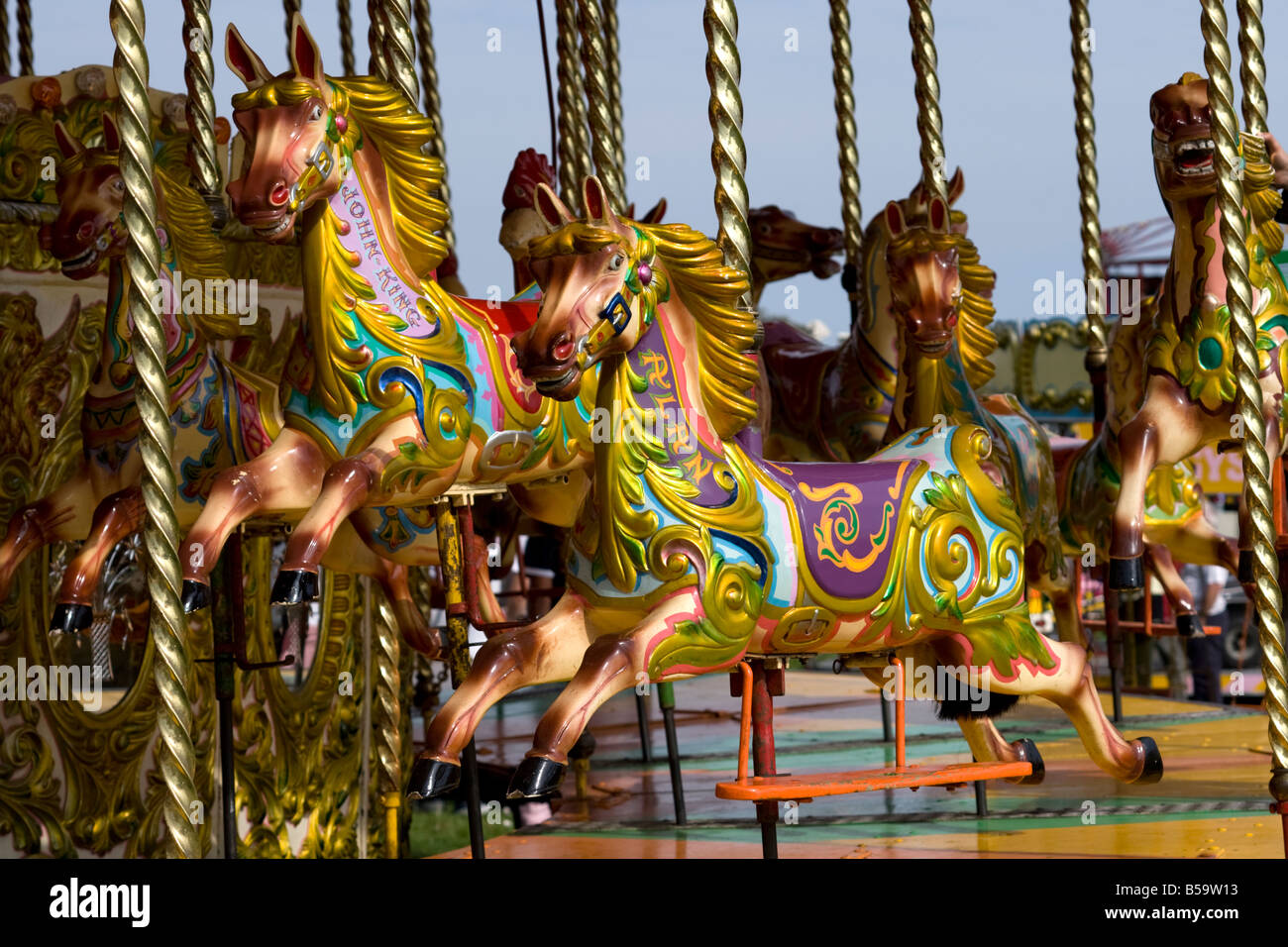 Merry go round horses hi-res stock photography and images - Alamy