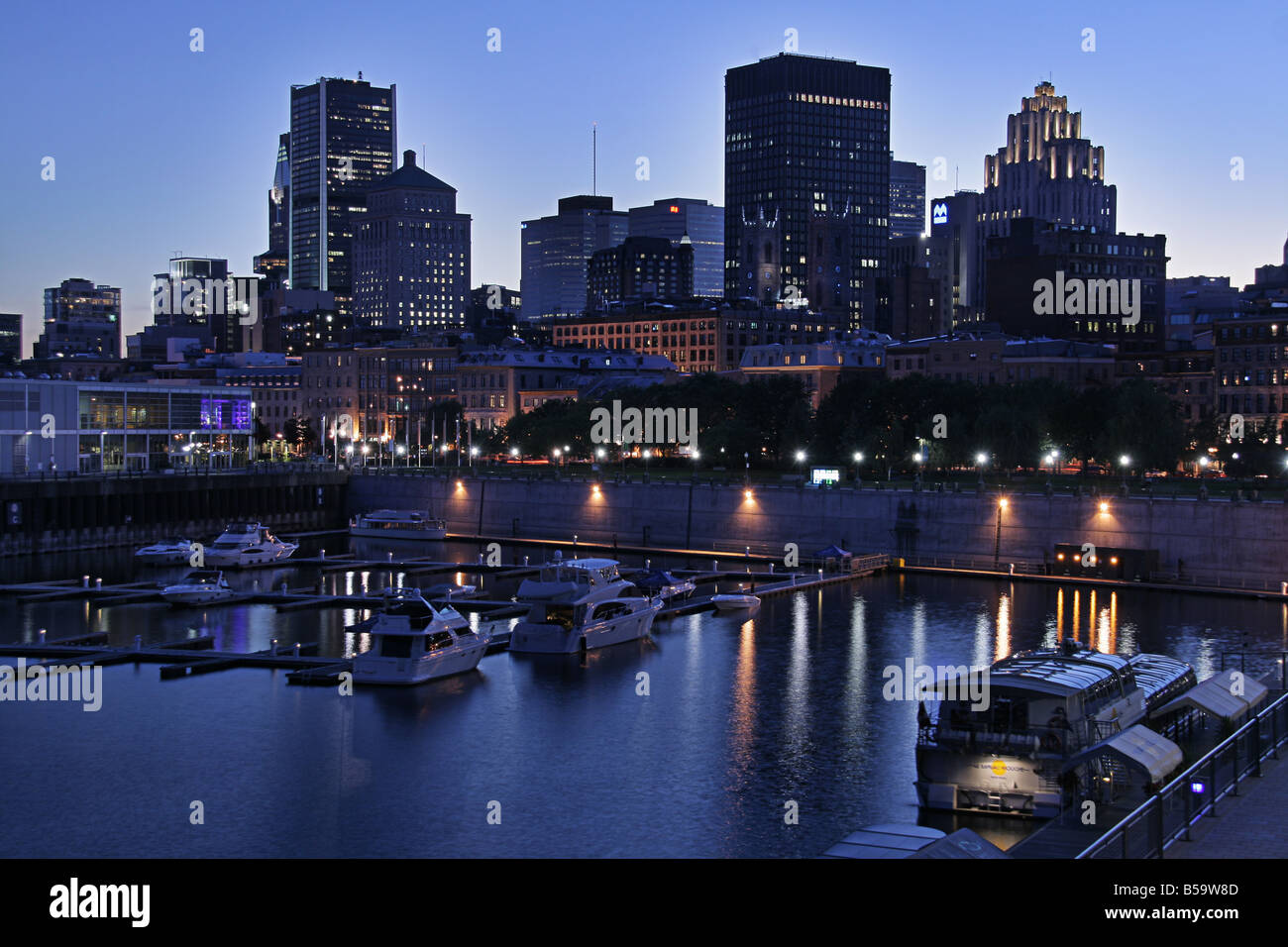 Downtown Montreal at night Quebec Canada Stock Photo - Alamy