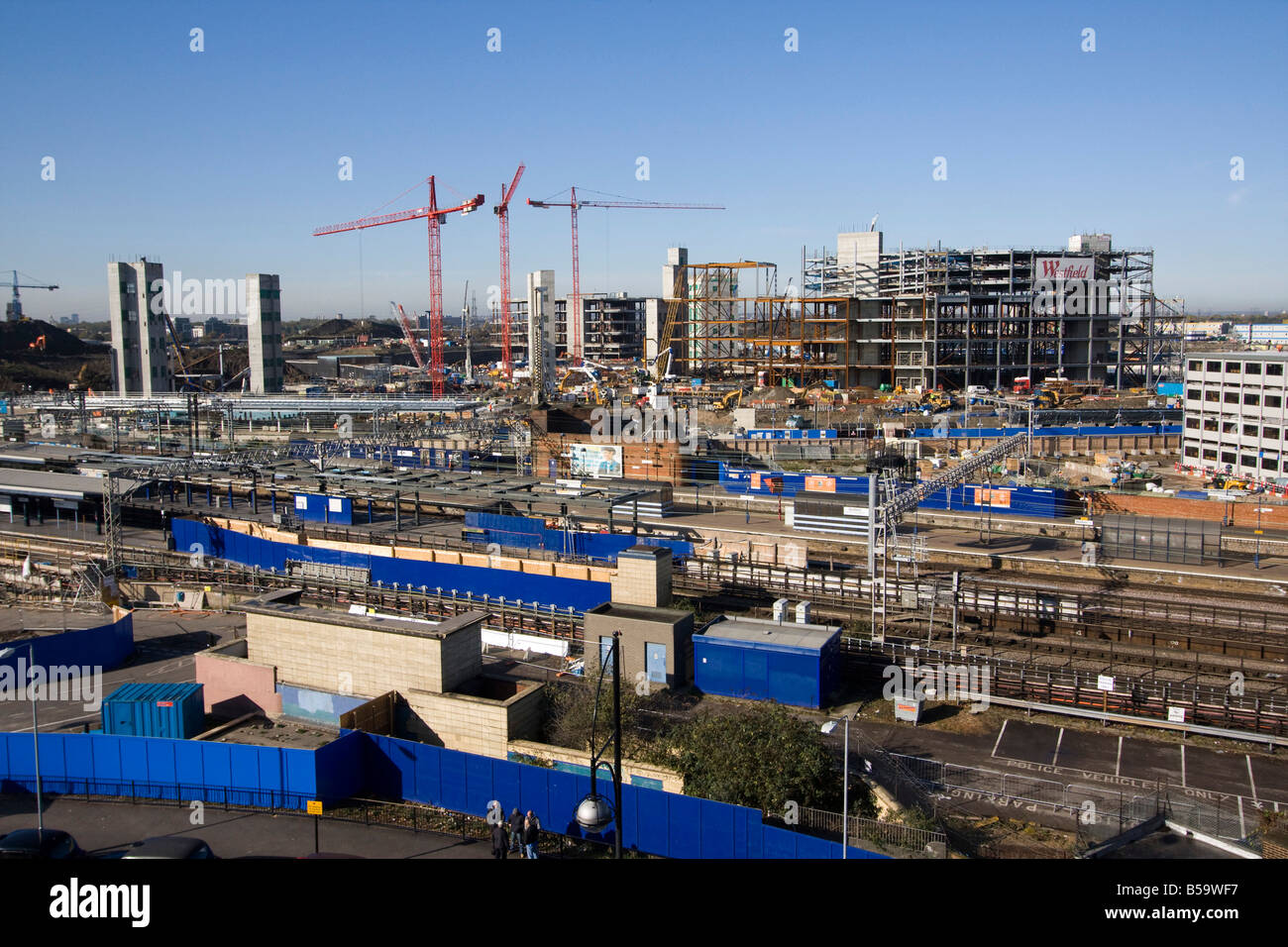 London 2012 Olympic Infrastructure Construction site Stratford London ...