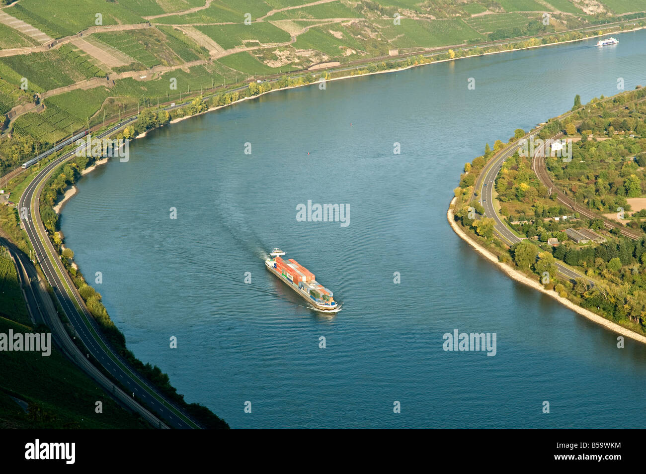 River rhine container barge hi-res stock photography and images - Alamy