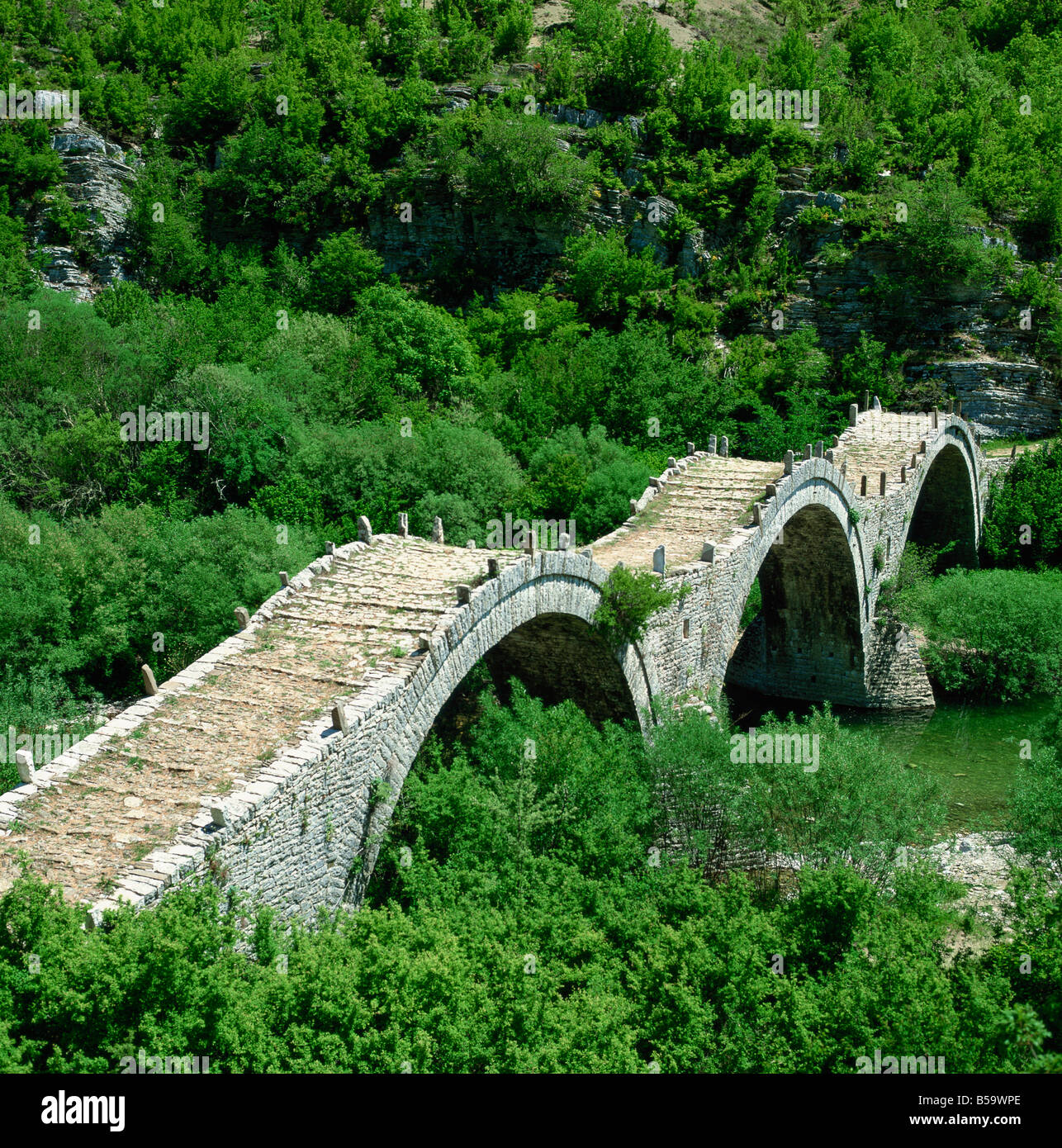 Old Turkish Bridge at Kipi Greece T Gervis Stock Photo - Alamy