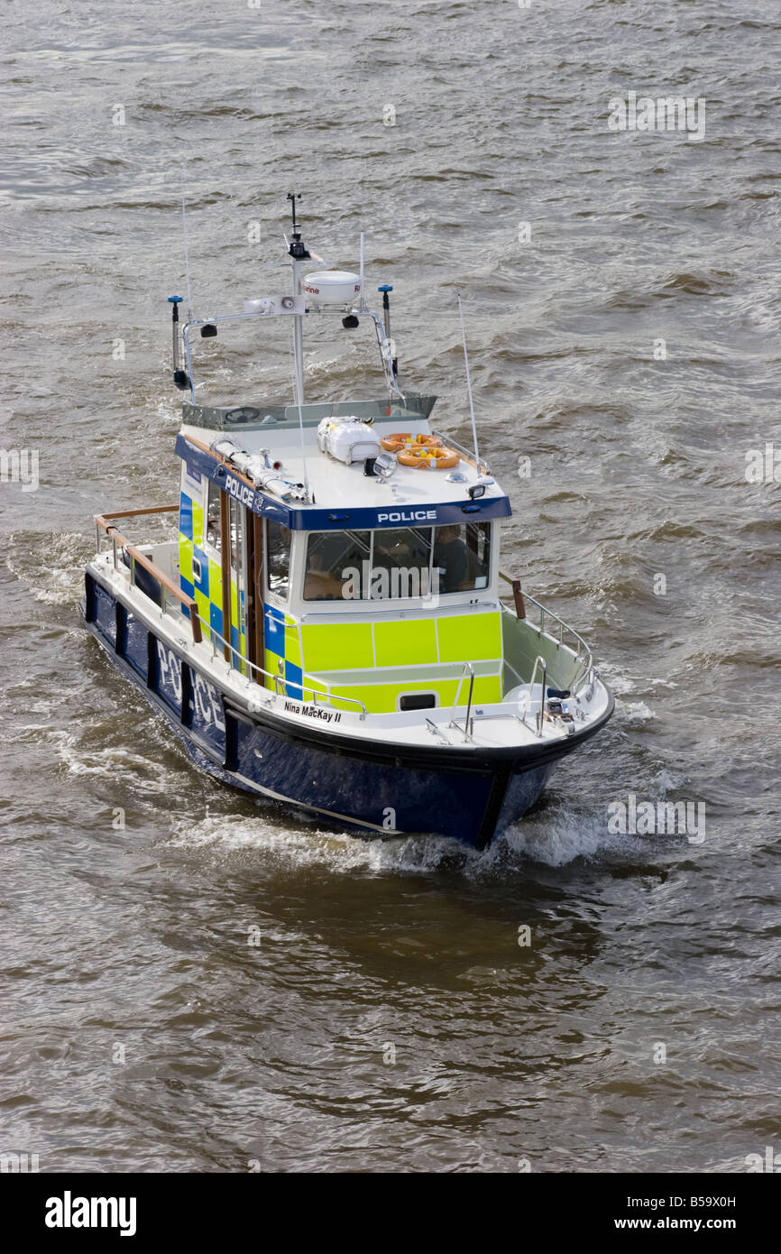 London River Thames Police Launch Nina MacKay ii 2 Stock Photo - Alamy