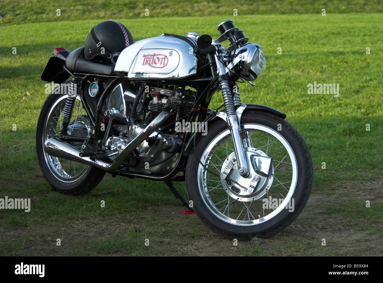 Triton Café Racer Motorcycle Stock Photo - Alamy