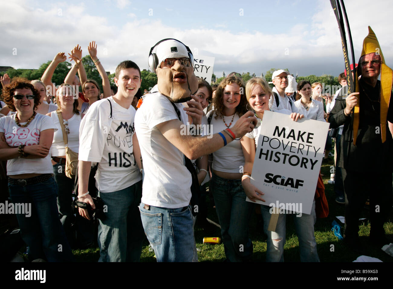 Make Poverty History, Edinburgh 2005 Stock Photo - Alamy