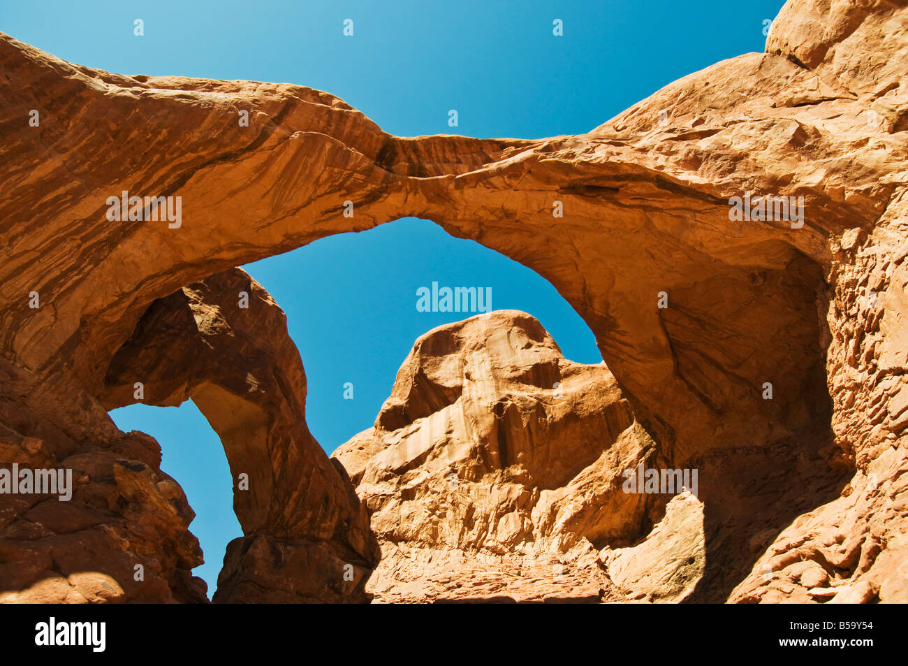 double O arch arches national park Stock Photo - Alamy