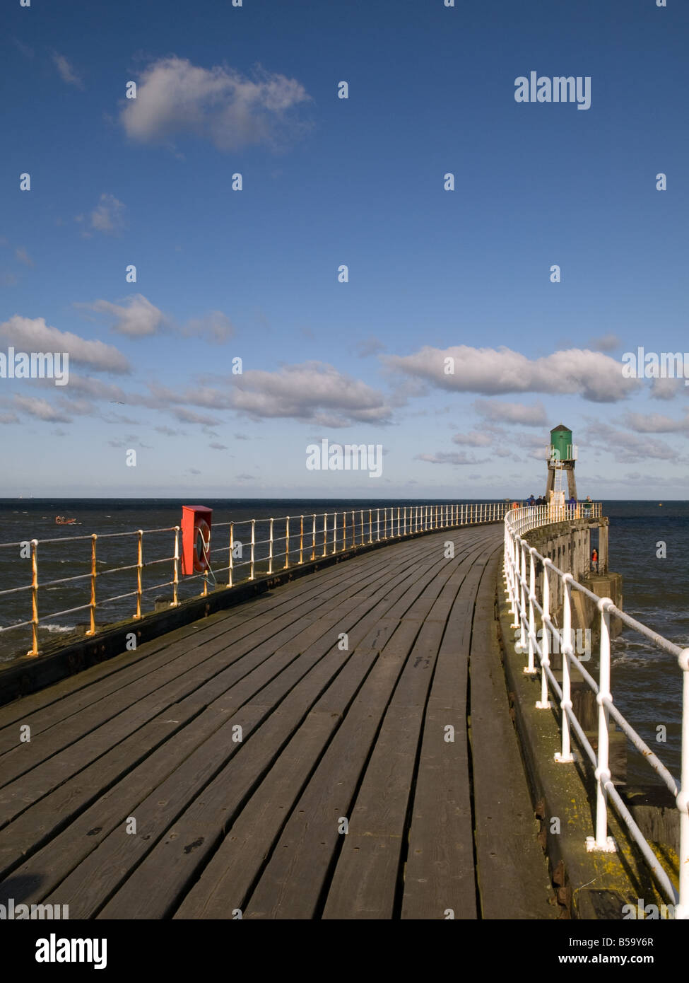 Whitby west pier hi-res stock photography and images - Alamy