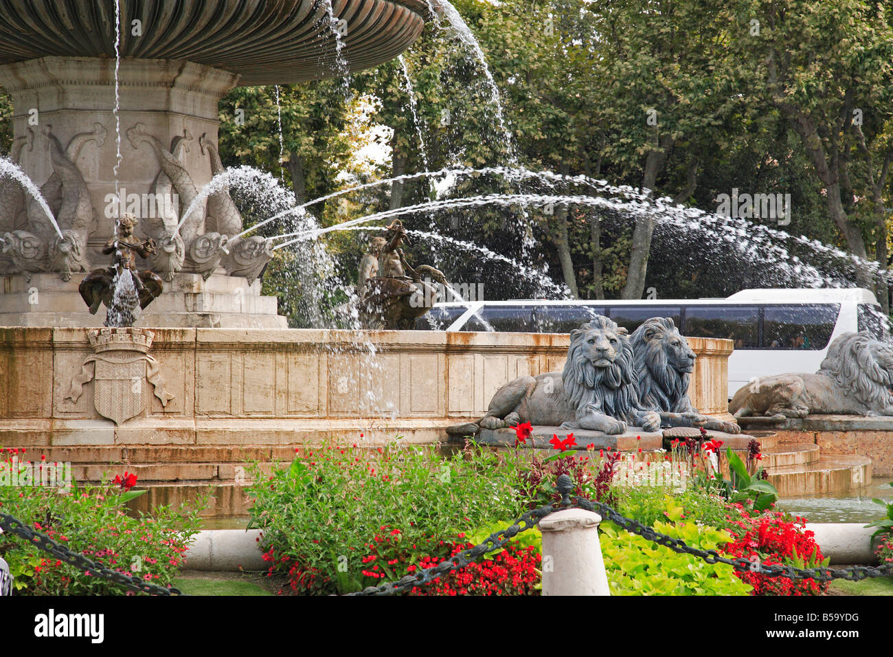 Aix en Provence, roundabout and fountains, France Stock Photo - Alamy
