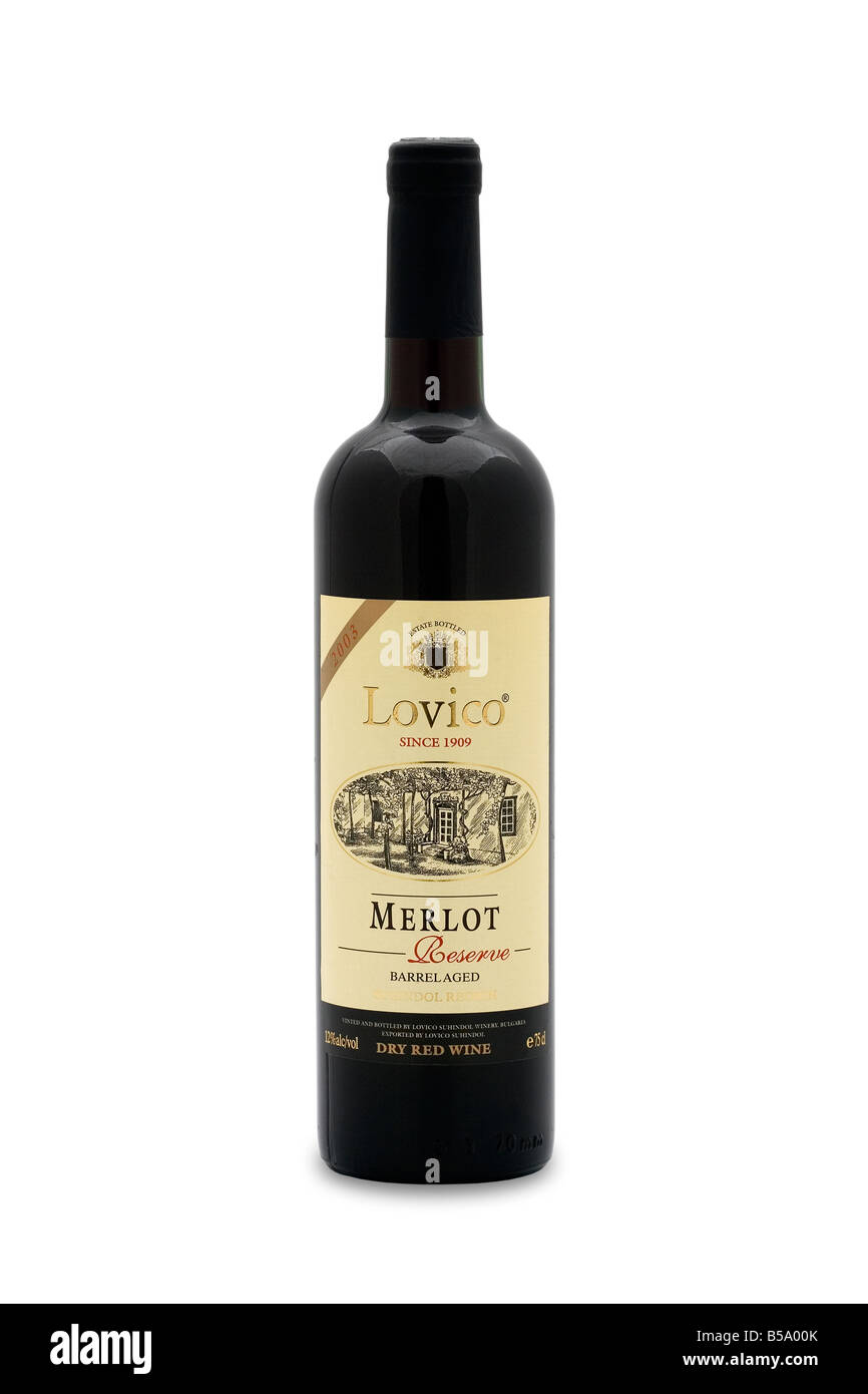 lovico merlot suhindol bulgaria red wine barrel reserve 2003 Stock ...