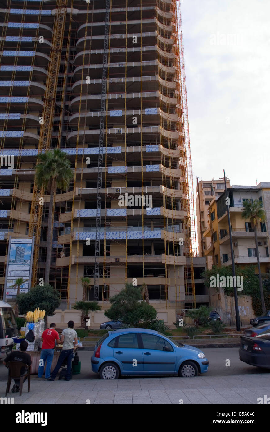 beirut cliff road lebanon Stock Photo - Alamy