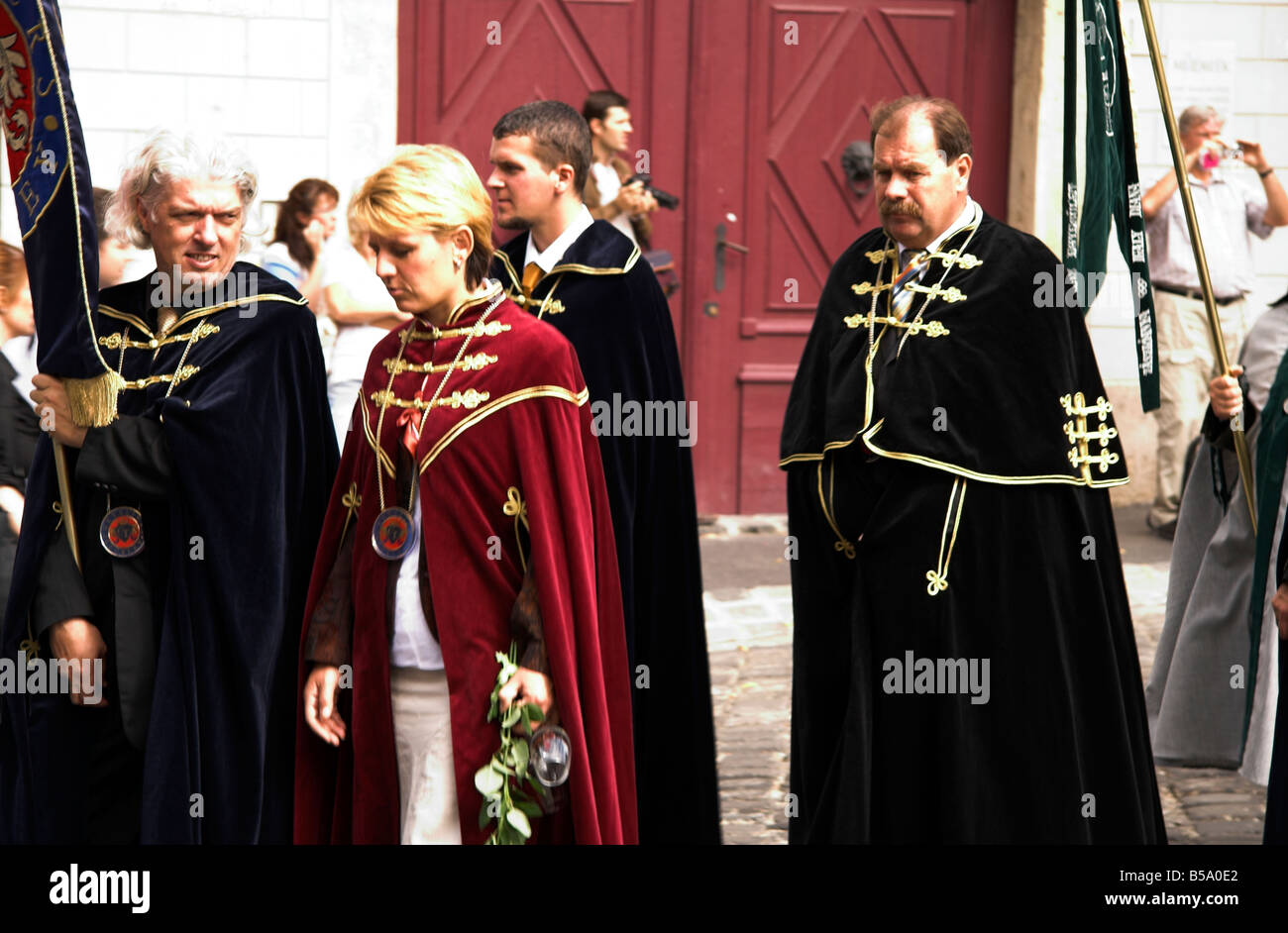 Procession, traditional folk costume, Budapest Wine Festival, Hungary ...