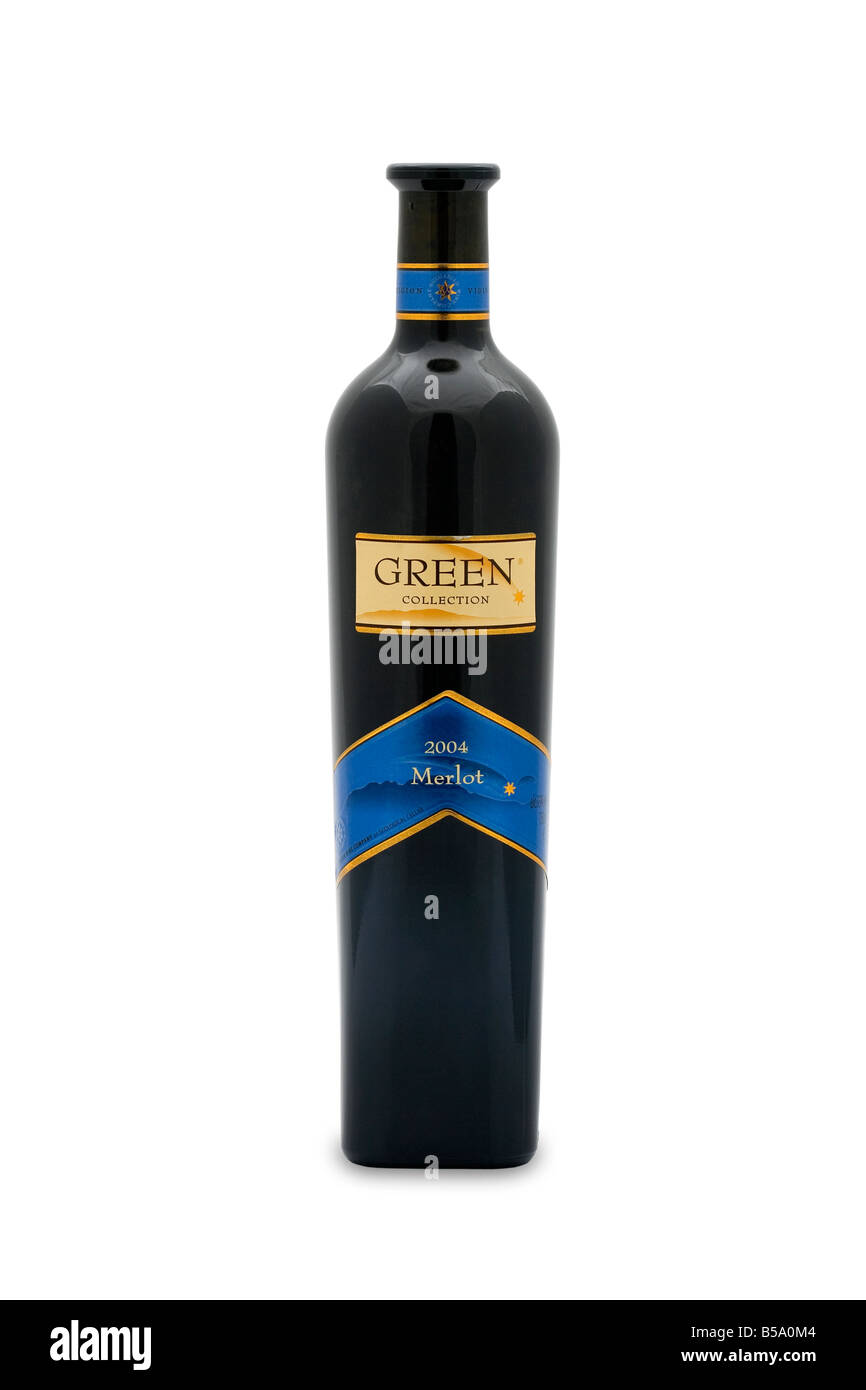 green collection 2004 merlot red wine bulgaria Stock Photo - Alamy