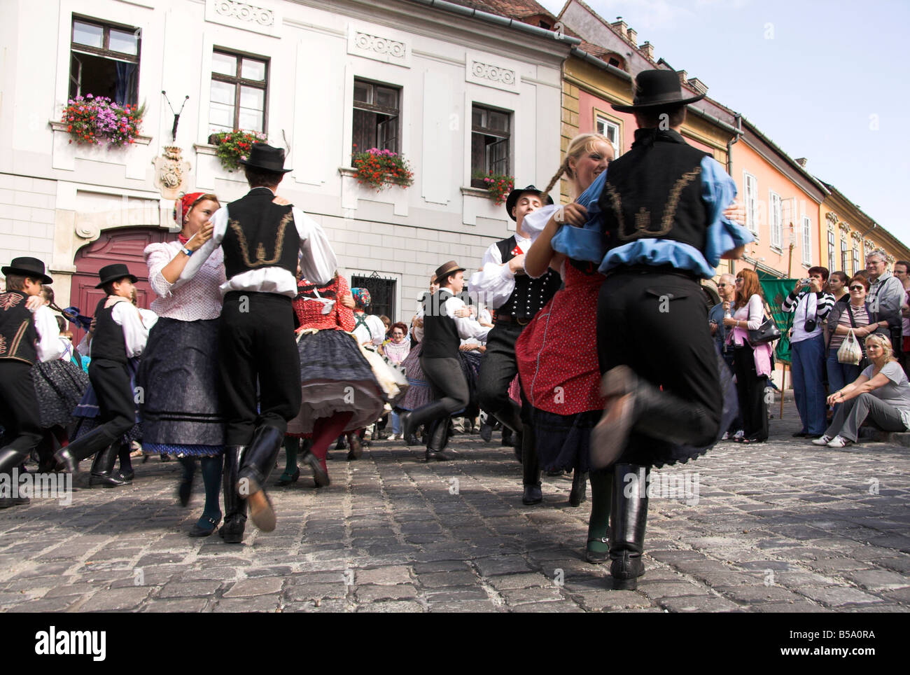 Traditional folk dancing, Budapest Wine Festival, Hungary Stock Photo ...