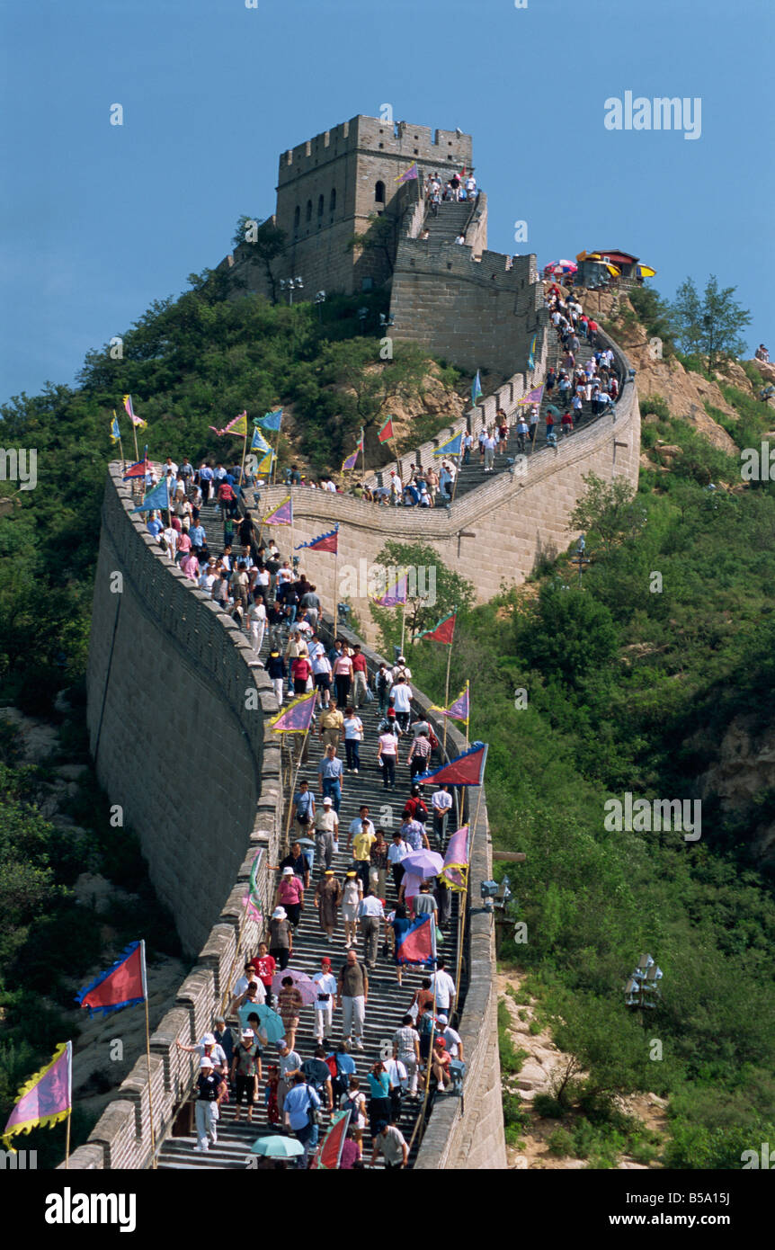 Typical crowds at main visitor site Great Wall Changcheng Badaling ...