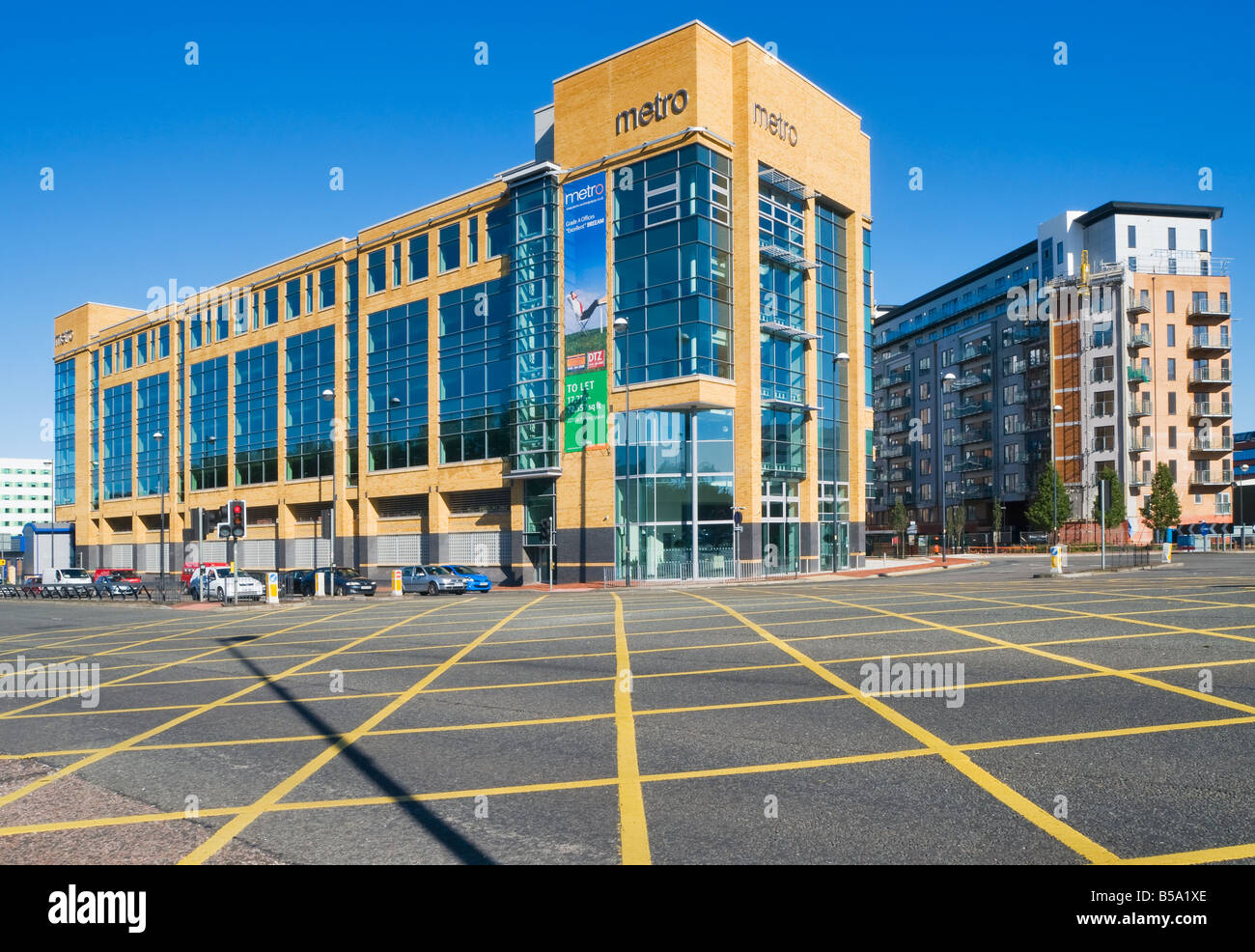 The Metro building Trafford Road Salford Quays England Stock Photo - Alamy