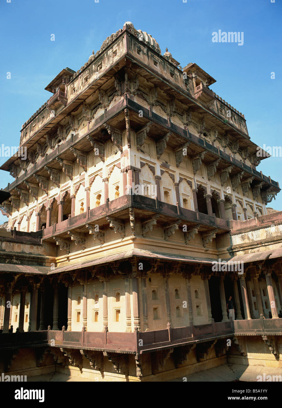 Central five storey structure of Nrising Dev Palace Datia Madhya ...